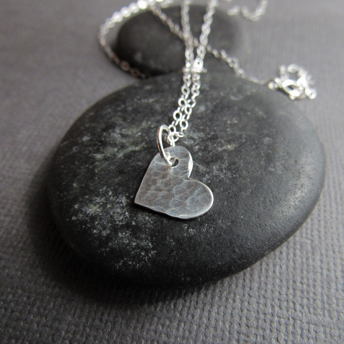 Sterling Silver Heart Necklace by Balsamroot Jewelry.